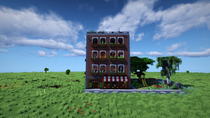 A apartment building with many details! Minecraft Map