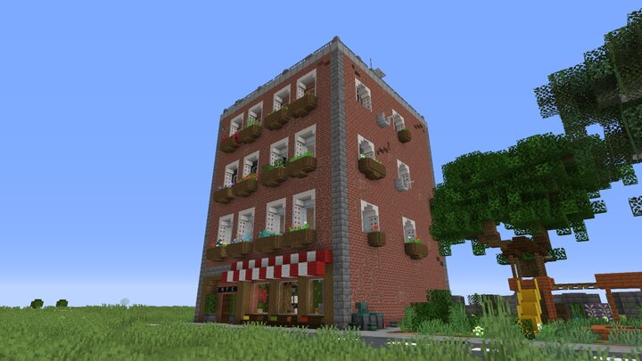 A apartment building with many details! Minecraft Map