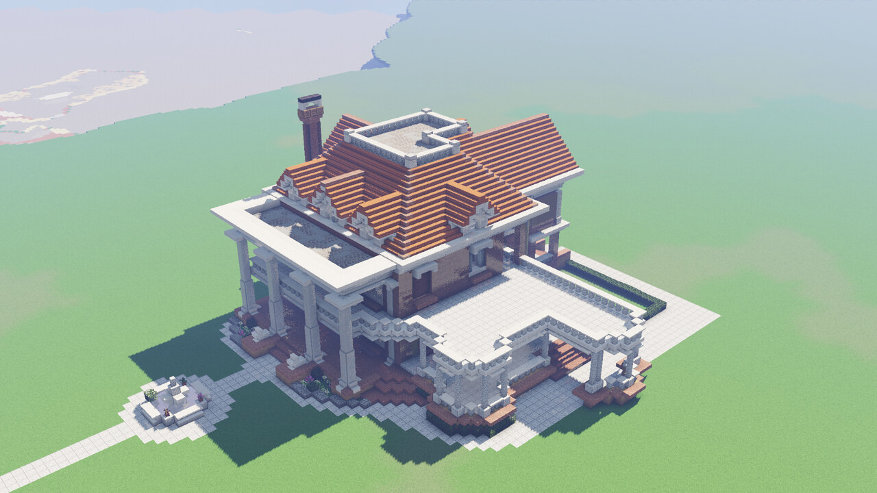 Classical revival/neoclassical mansion Minecraft Map