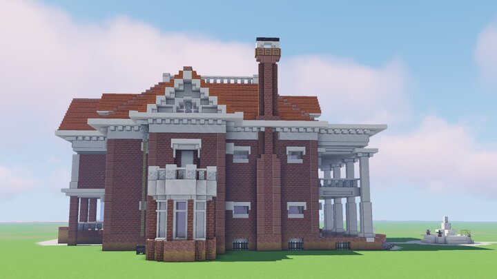 Classical revival/neoclassical mansion Minecraft Map
