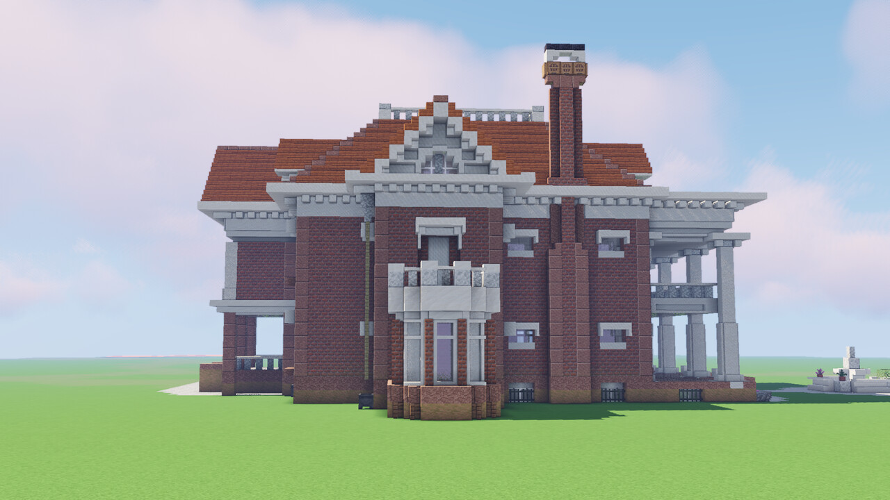 Classical revival/neoclassical mansion Minecraft Map