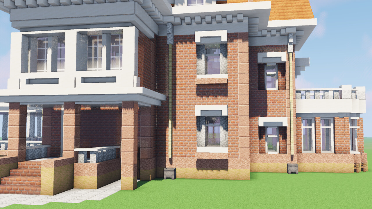 Classical revival/neoclassical mansion Minecraft Map