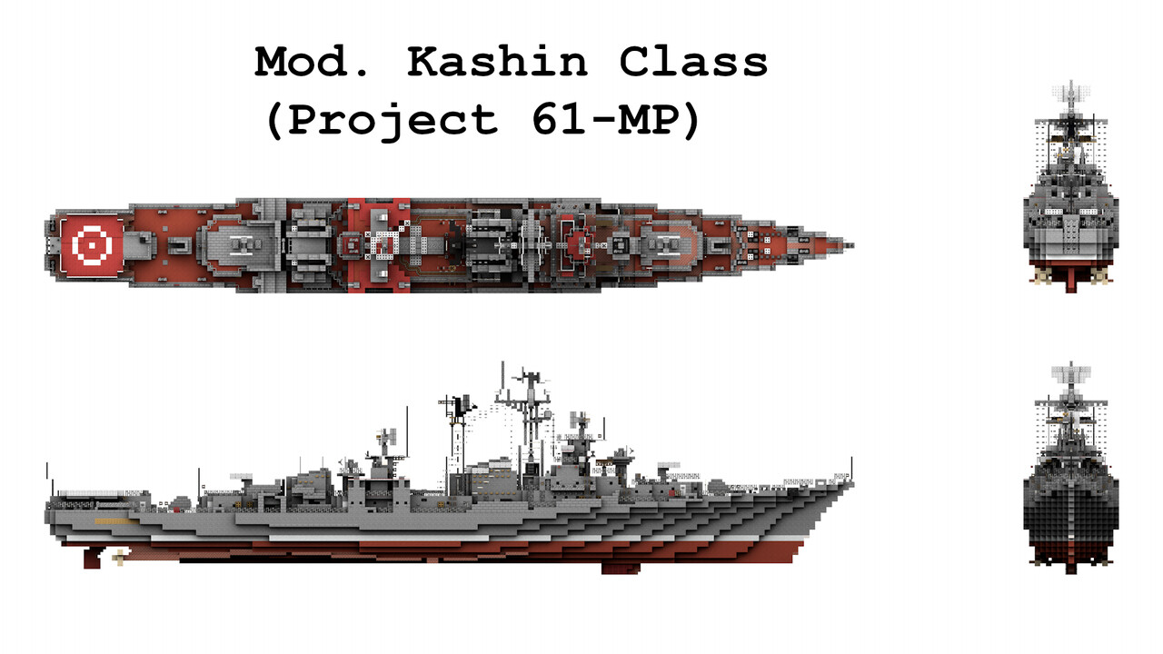 Soviet Mod. Kashin Class Destroyer (Project-61-MP) Minecraft Map