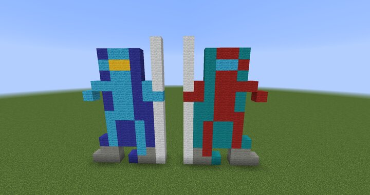 Joust Knight Pixel Art Minecraft Map