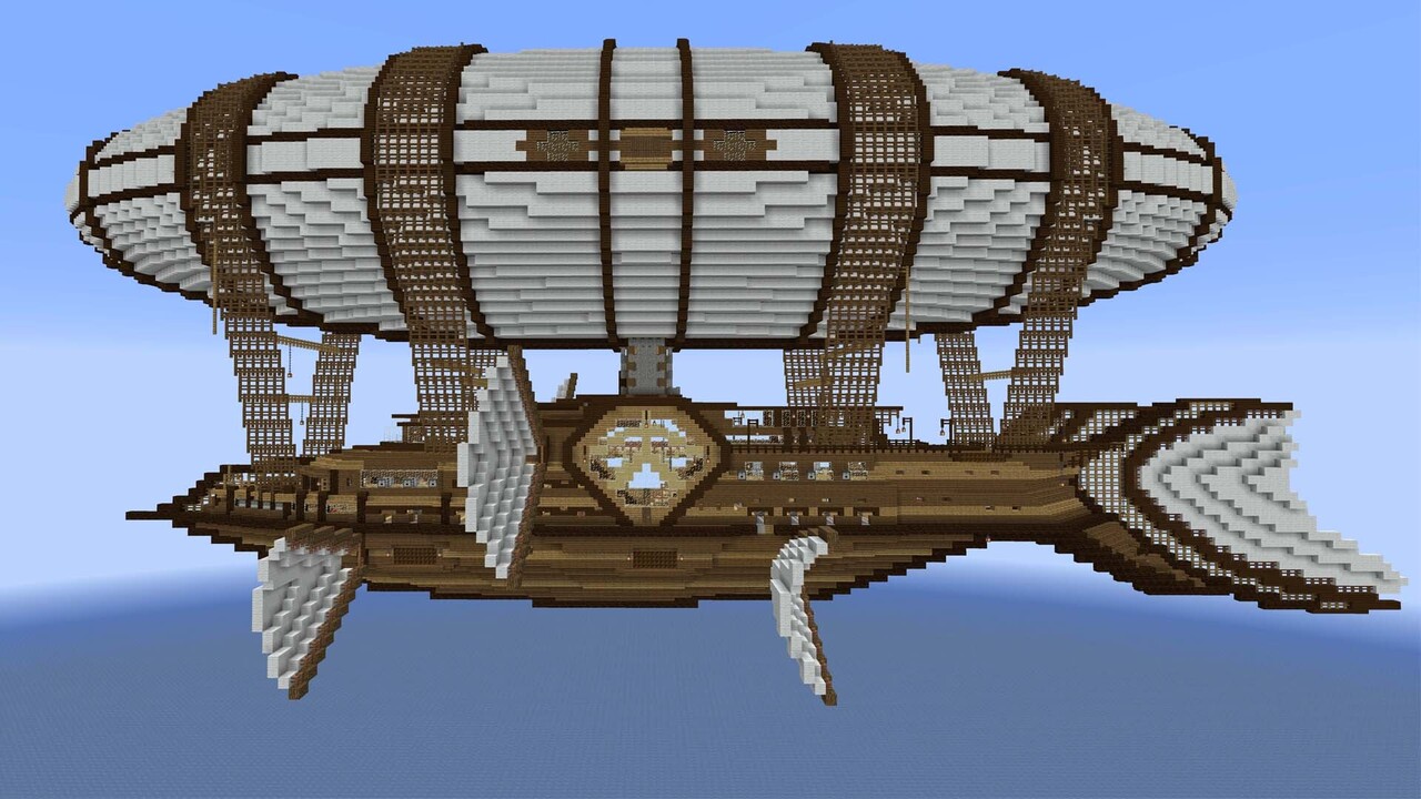 The Scymitar: Deeply decorated pirate romantic airship. Minecraft Map