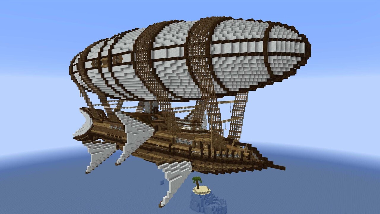The Scymitar: Deeply decorated pirate romantic airship. Minecraft Map