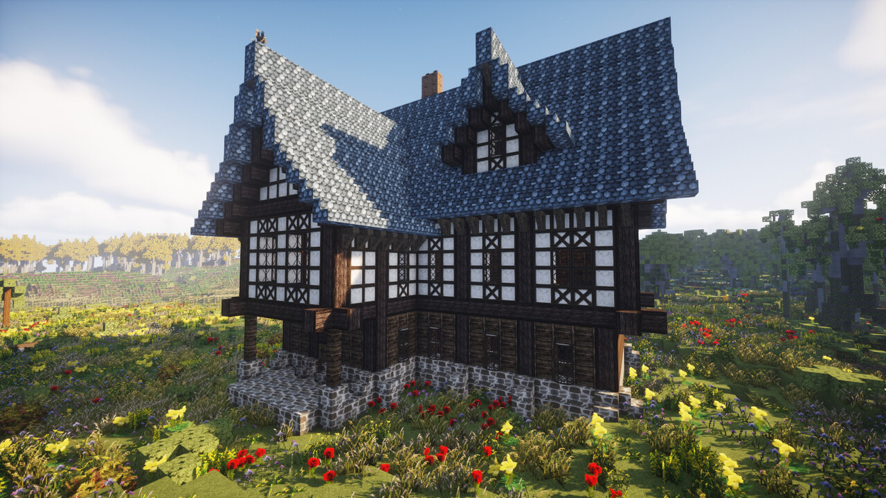 Colombage médiéval house - Conquest reforged Minecraft Map