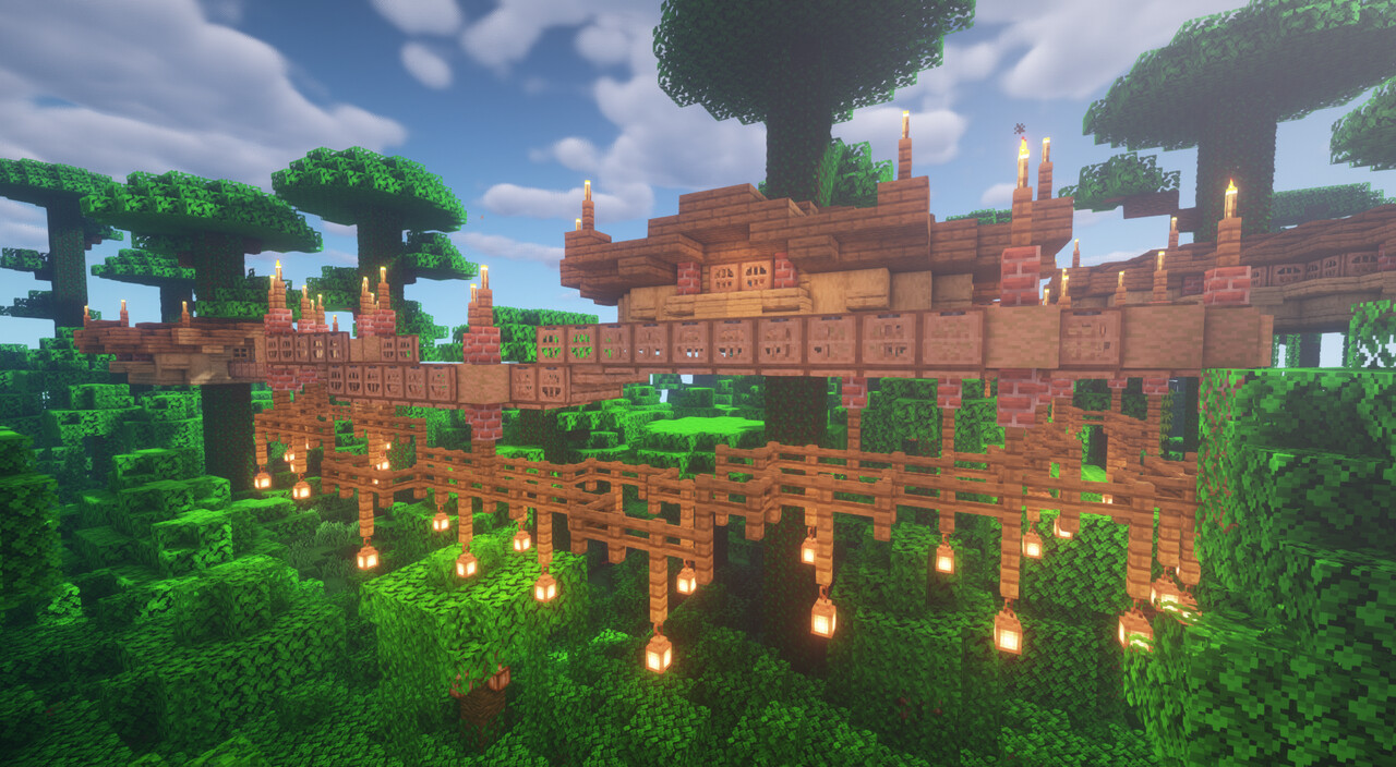 Jungle Treehouse Village Minecraft Map