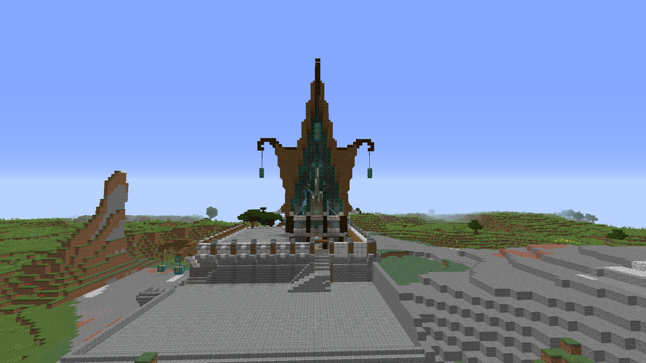 Winter/Snow Elvish Mannor/Mansion/Longhouse, Elf Docks/Port Minecraft Map