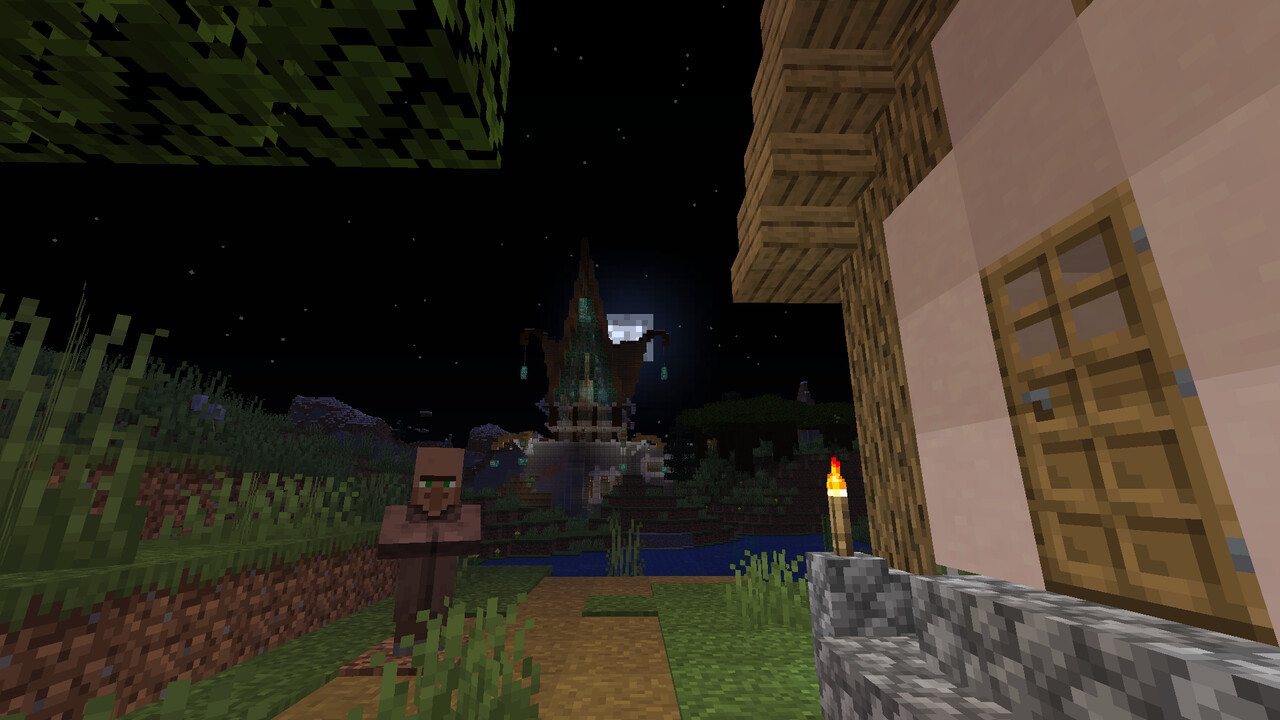 Winter/Snow Elvish Mannor/Mansion/Longhouse, Elf Docks/Port Minecraft Map