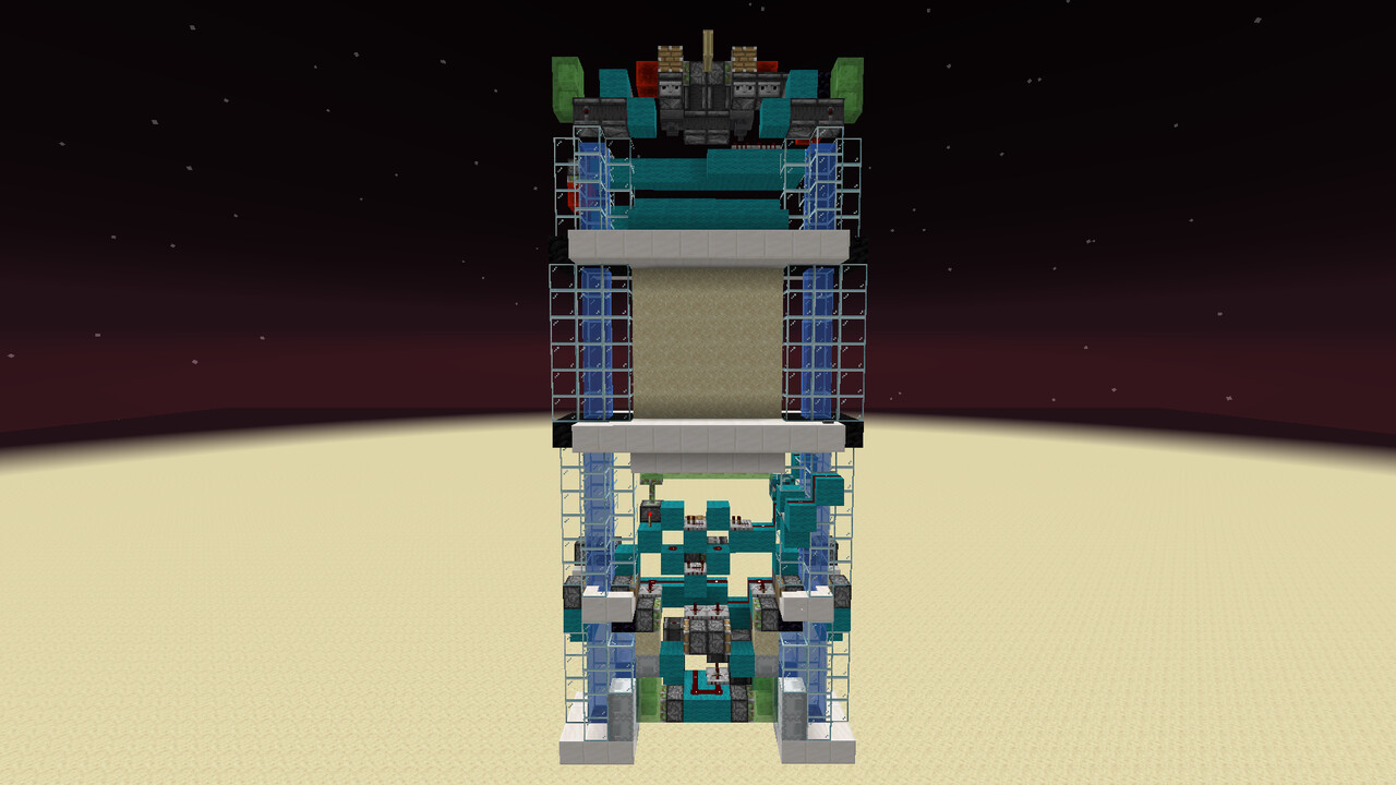 6x6 Water elevator door Minecraft Map