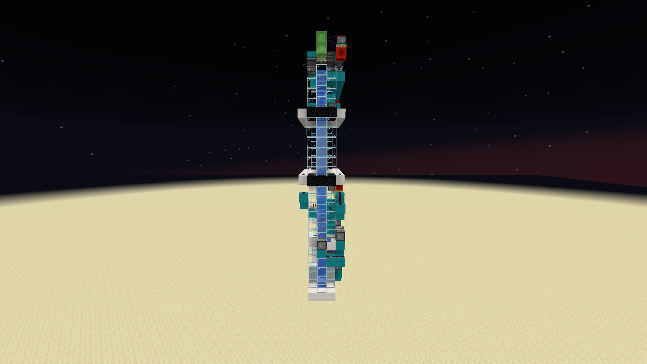 6x6 Water elevator door Minecraft Map