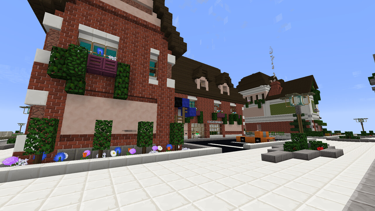 Modern City Building with baker, pharmacy and surgery Minecraft Map