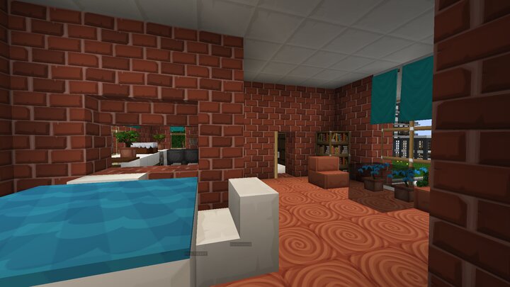 Modern City Building with baker, pharmacy and surgery Minecraft Map