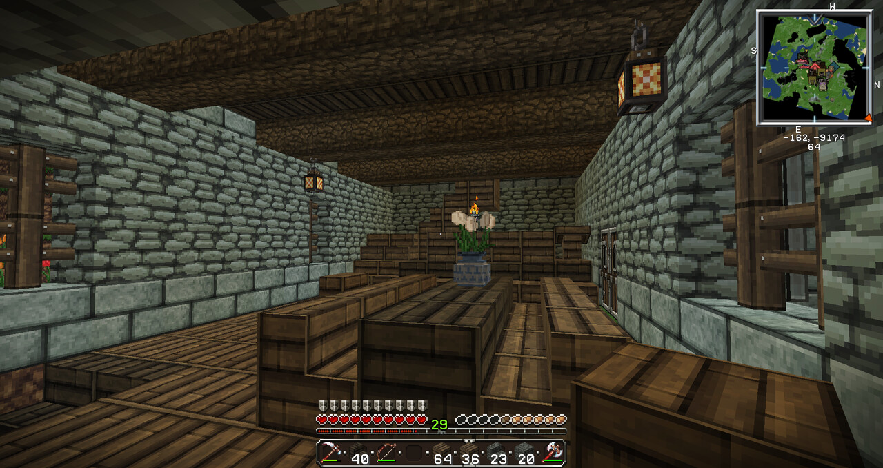 Living quarters castle staff Minecraft Map