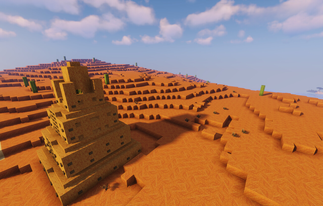Ishtar Gate and Nearby Red Desert Ruins Minecraft Map