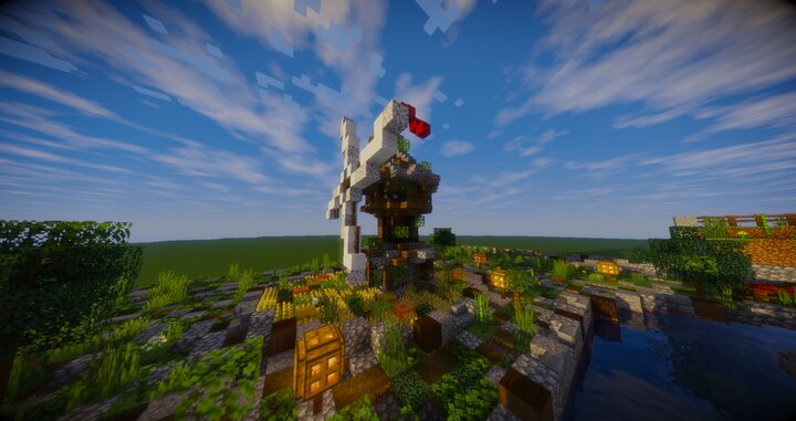 Steampunk Windmill [Schematic] Minecraft Map