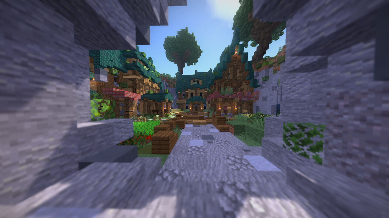 Medieval Lobby (Spawn area +Some Village/Traders) | CashEmpire Minecraft Map