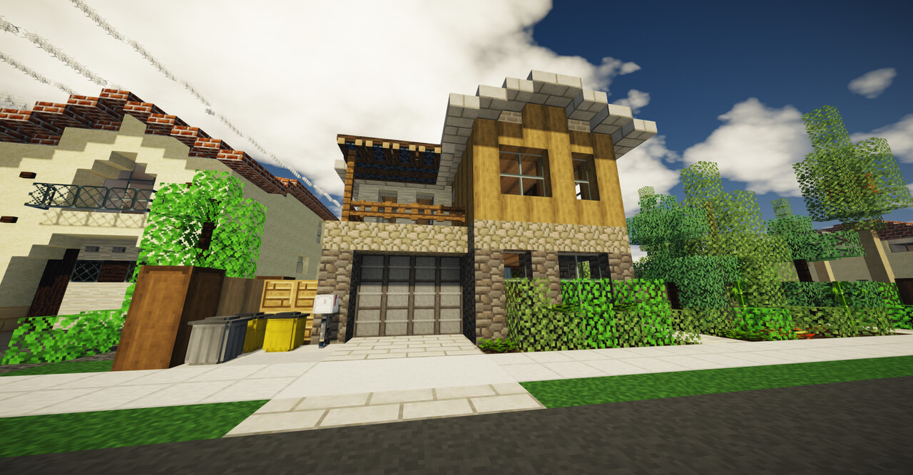 Upper middle class home #4 - The classy wooden house Minecraft Map