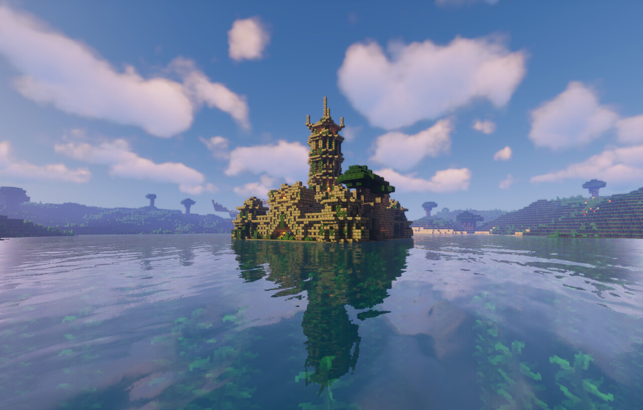 Angkor Wat Inspired Swamp Ruins Minecraft Map