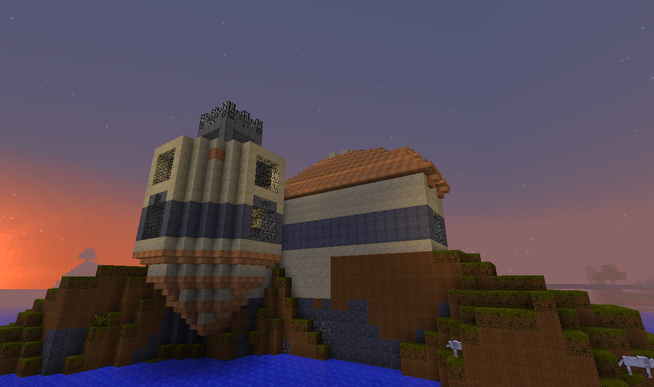 3-story house on an island Minecraft Map