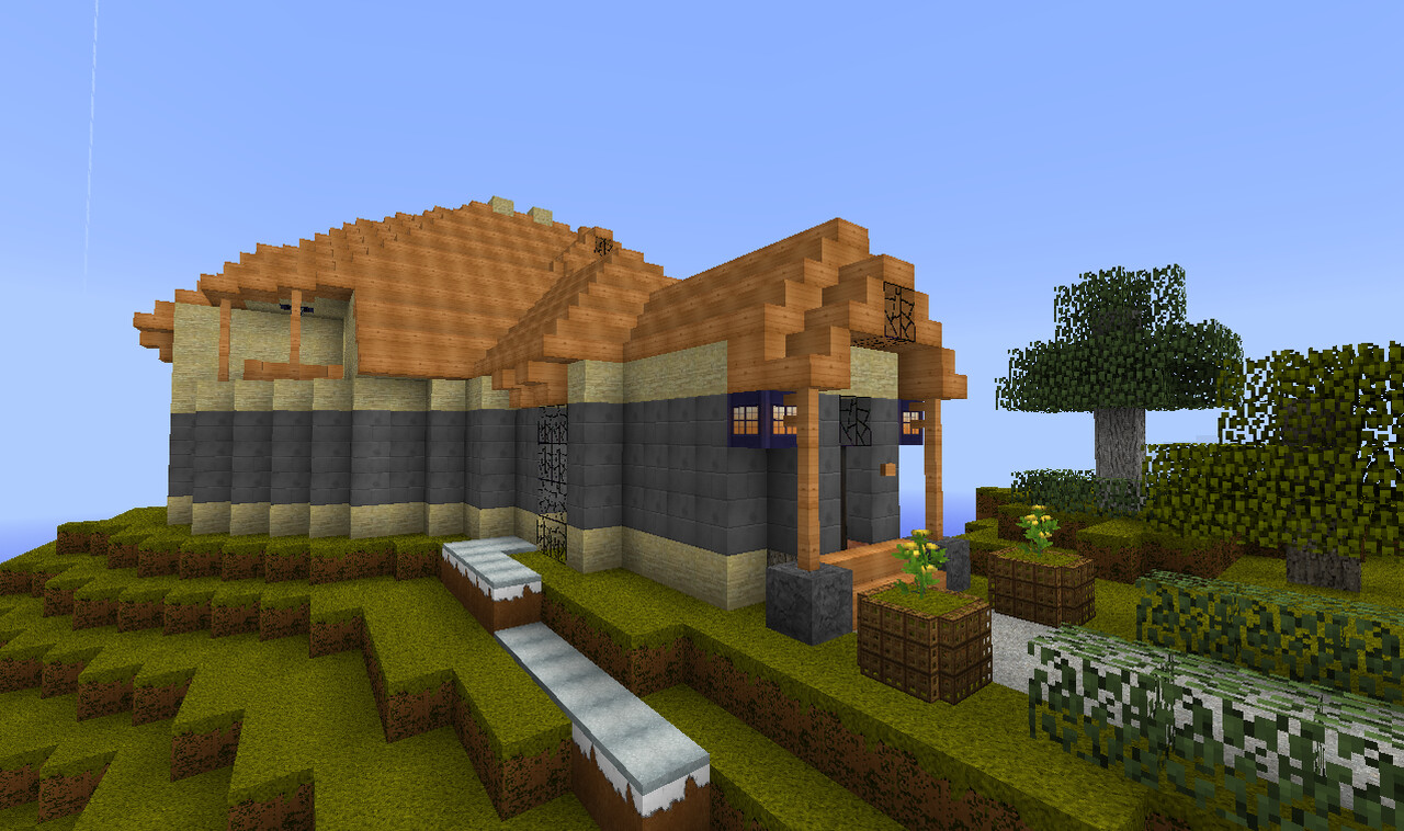 3-story house on an island Minecraft Map
