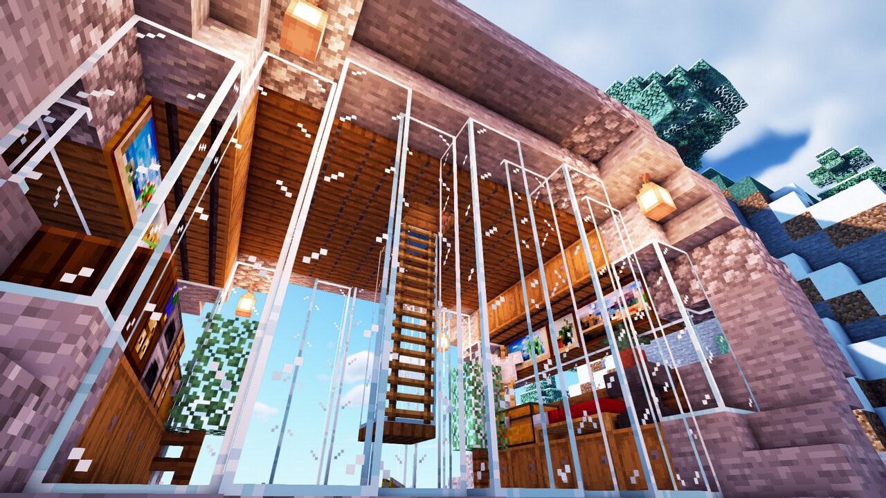 Minecraft: How To Build a Hanging House Minecraft Map