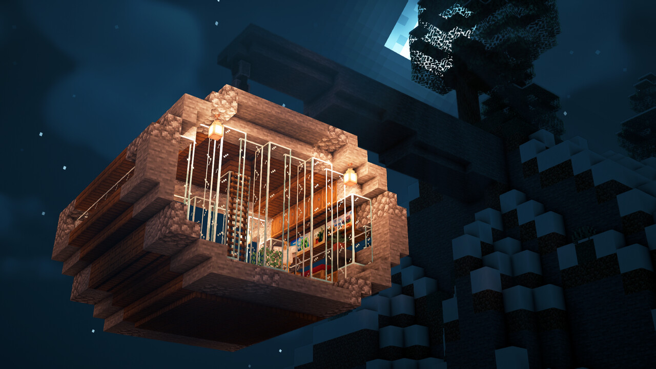 Minecraft: How To Build a Hanging House Minecraft Map