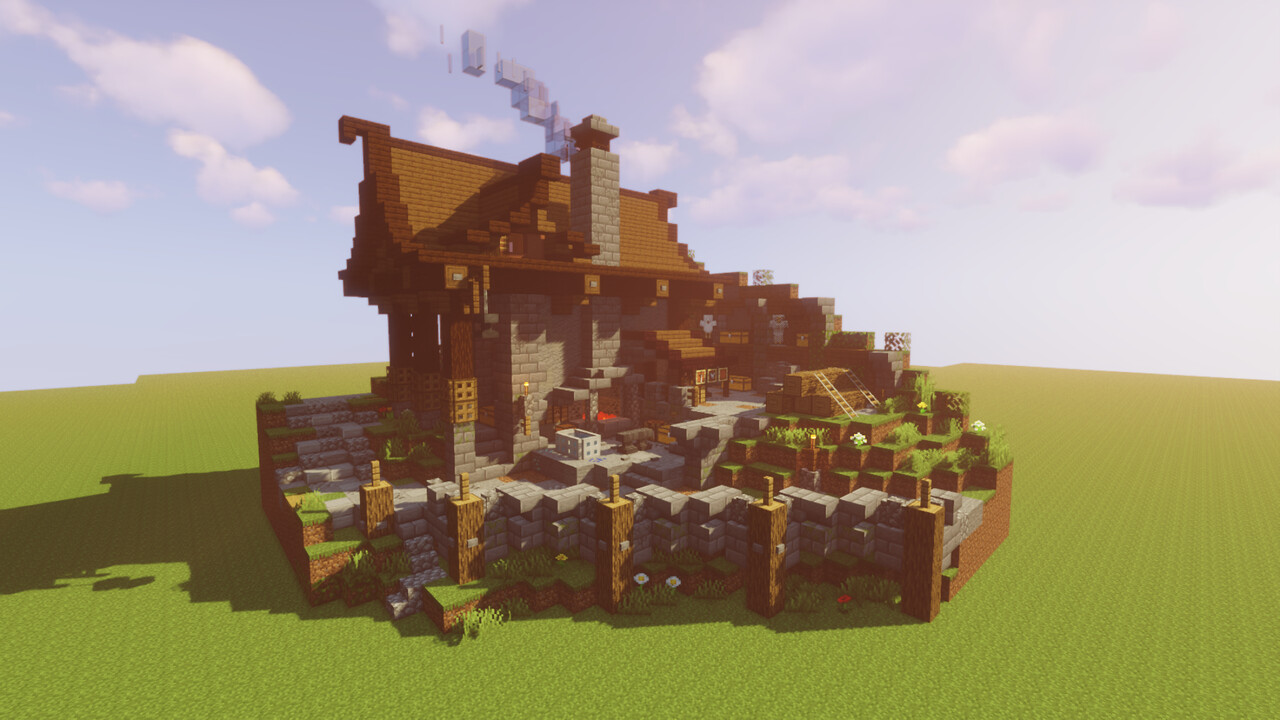 medieval blacksmiths shop - forge médiévale - mittelalterliche Schmiede ...