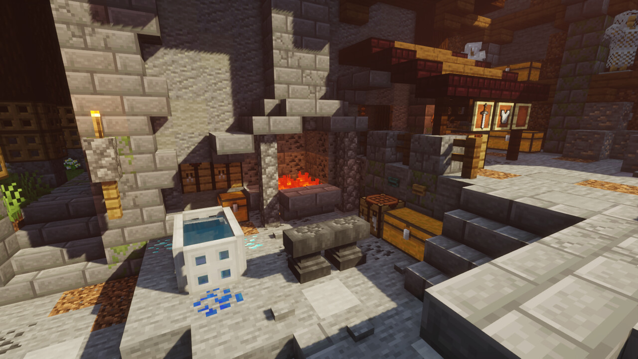 medieval blacksmiths shop - forge médiévale - mittelalterliche Schmiede ...