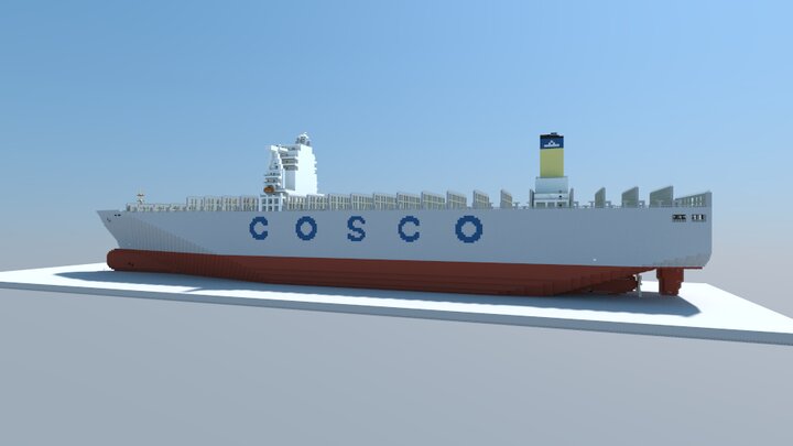 Cosco Belgium (1:1 Scale Container Ship) Minecraft Map