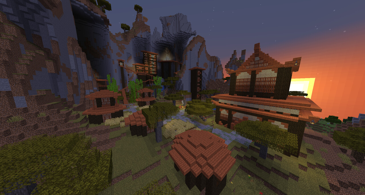 Hillside Acacia Temple Minecraft Map