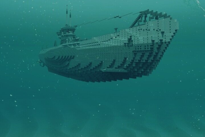 U-boat type VIIC U-552 Minecraft Map