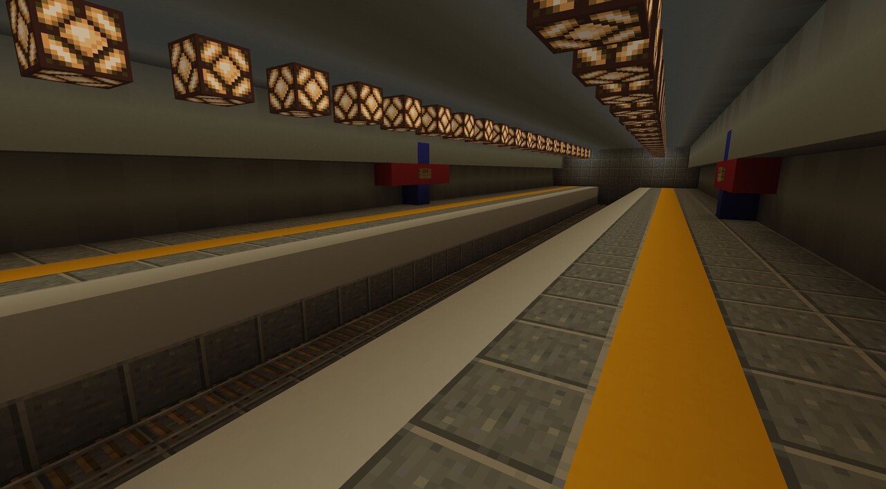 Underground Station Platforms Minecraft Map