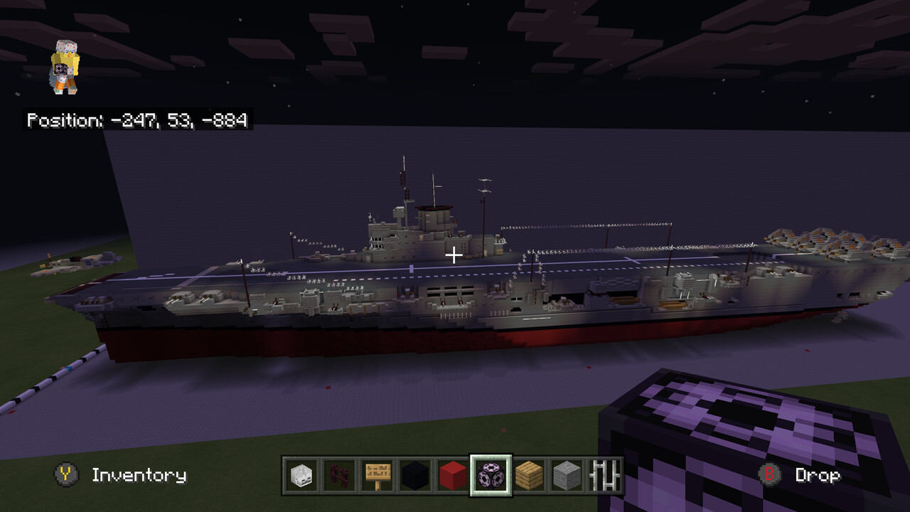 HMS Indomitable 1:1 Scale Minecraft Map