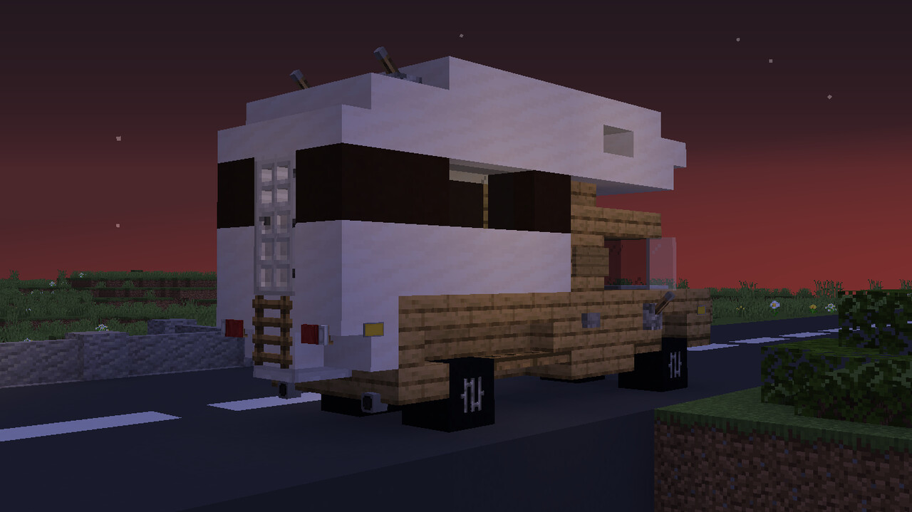 White Camping Truck Minecraft Map