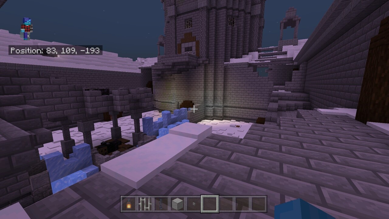 Snow peak ruins full interior Minecraft Map