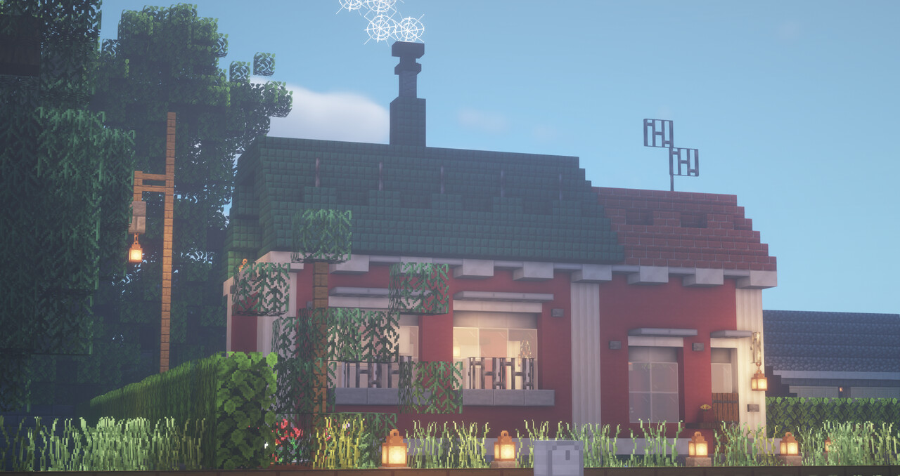 Minecraft : How to build a Pink Terracotta house Minecraft Map