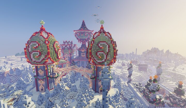 The Winter Palace and Winter Village Minecraft Map