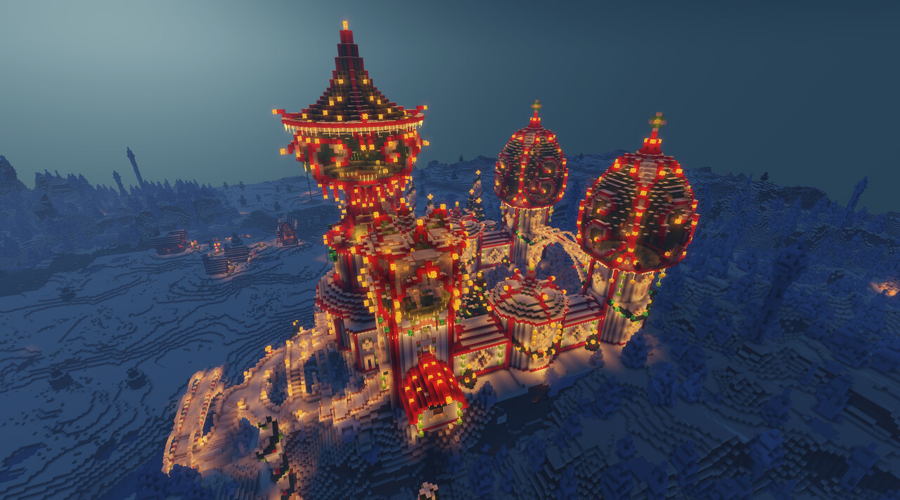 The Winter Palace and Winter Village Minecraft Map