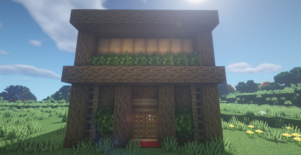 Zaypixel wooden modern house Minecraft Map