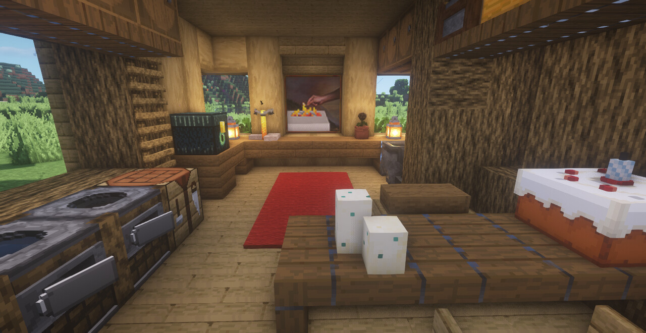 Zaypixel wooden modern house Minecraft Map