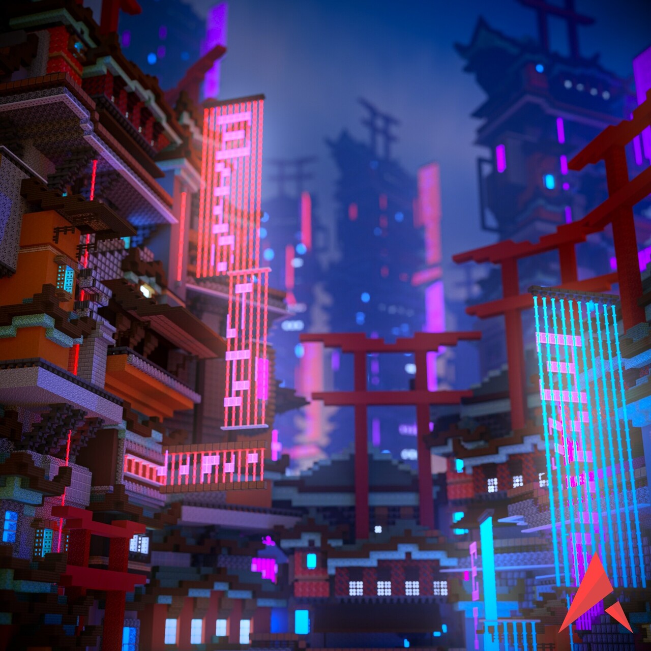 Japan Cyberpunk. Minecraft Map