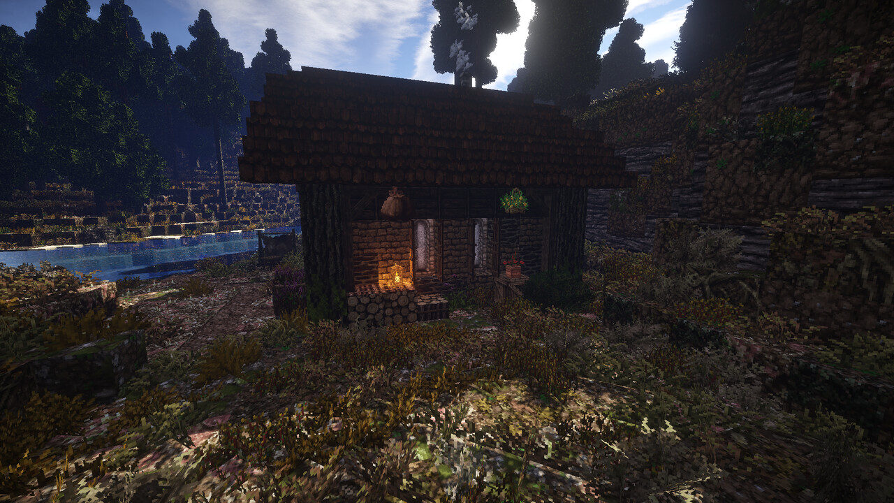 A small cabin in the woods Minecraft Map