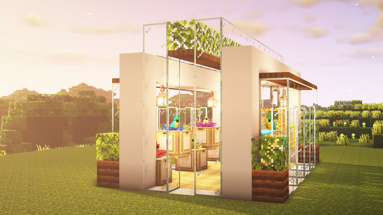 Minecraft: How To Build a Parrot House Minecraft Map