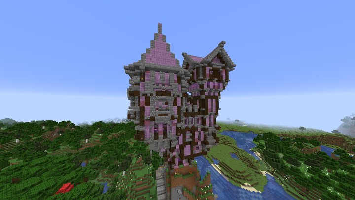 The Hilltop Small Purple Castle *DOWNLOADABLE* Minecraft Map