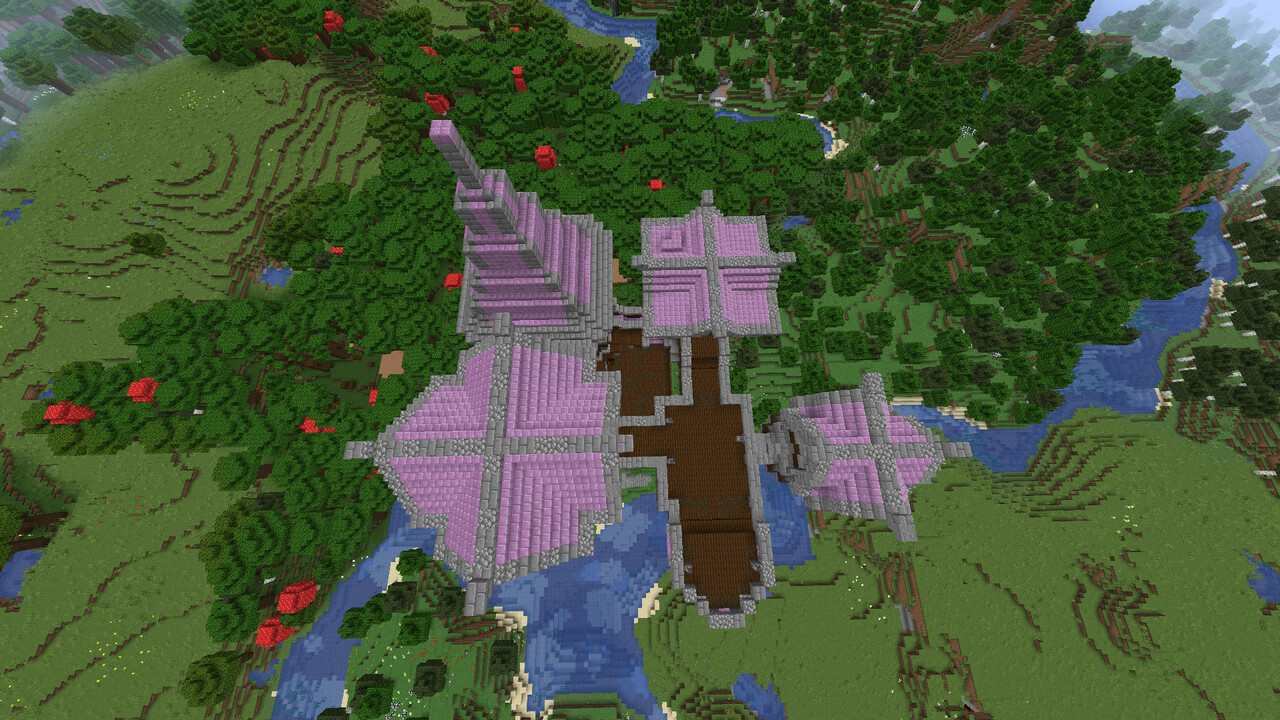 The Hilltop Small Purple Castle *DOWNLOADABLE* Minecraft Map