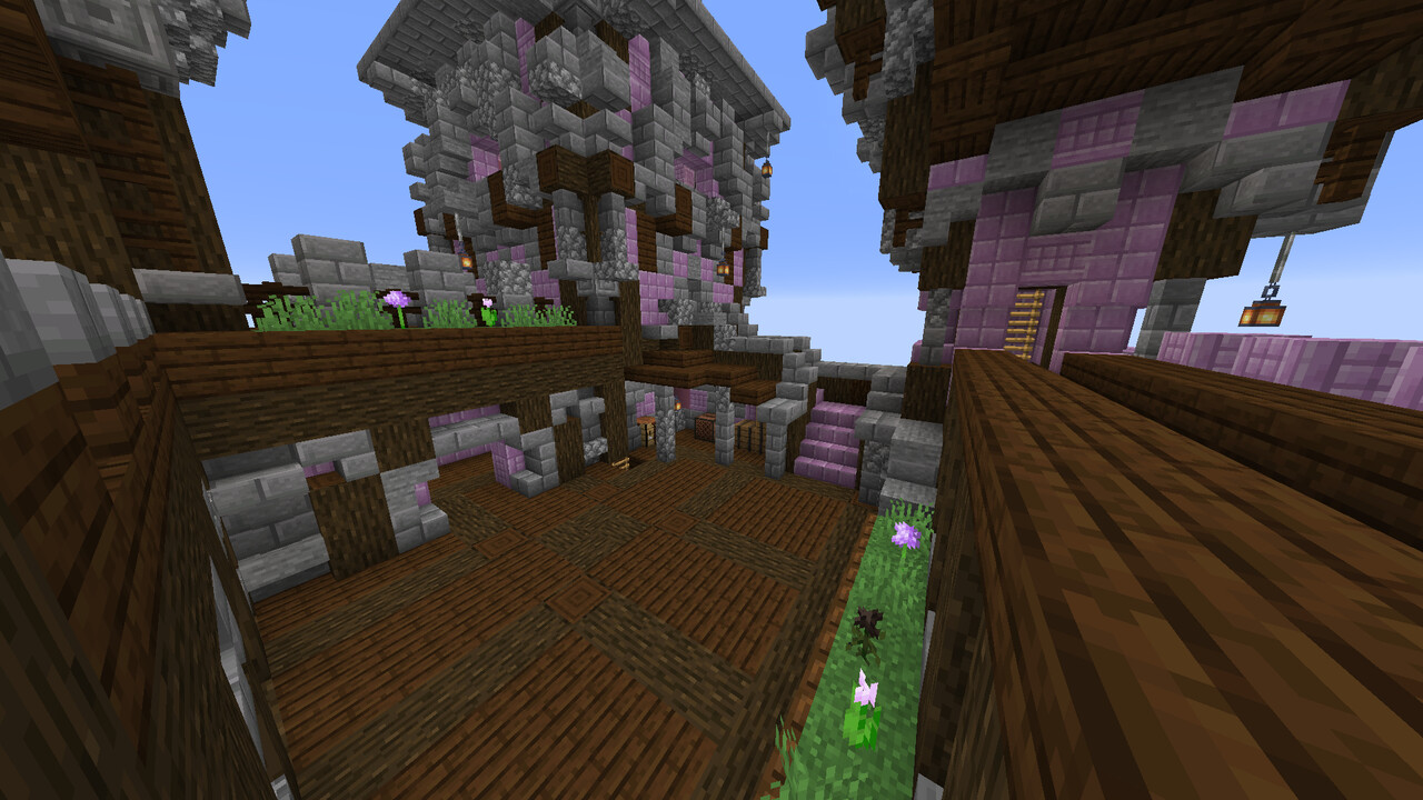 The Hilltop Small Purple Castle *DOWNLOADABLE* Minecraft Map