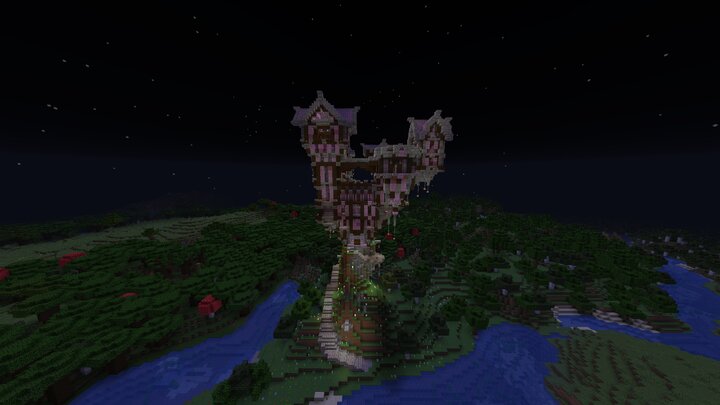 The Hilltop Small Purple Castle *DOWNLOADABLE* Minecraft Map
