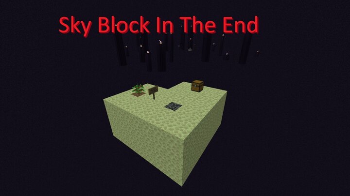 Sky Block In The End Minecraft Map
